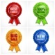Set of Color Award Labels on White by CreatOR776 | GraphicRiver