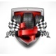 Racing Symbols on Shield, Vectors | GraphicRiver