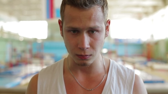 Young Man's Face Acrobat Portrait, Stock Footage | VideoHive