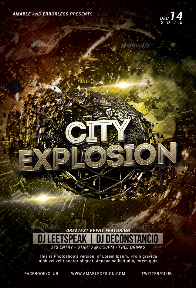 City Explosion Flyer by amabledesign | GraphicRiver