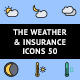 The Weather & Insurance Icons 50 by lastspark | GraphicRiver