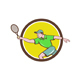 Tennis Player Racquet Forehand Circle Cartoon, Vectors | GraphicRiver