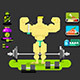 Bodybuilder Character Flat, Vectors | GraphicRiver