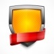 Shield with Ribbon on White , Vectors | GraphicRiver