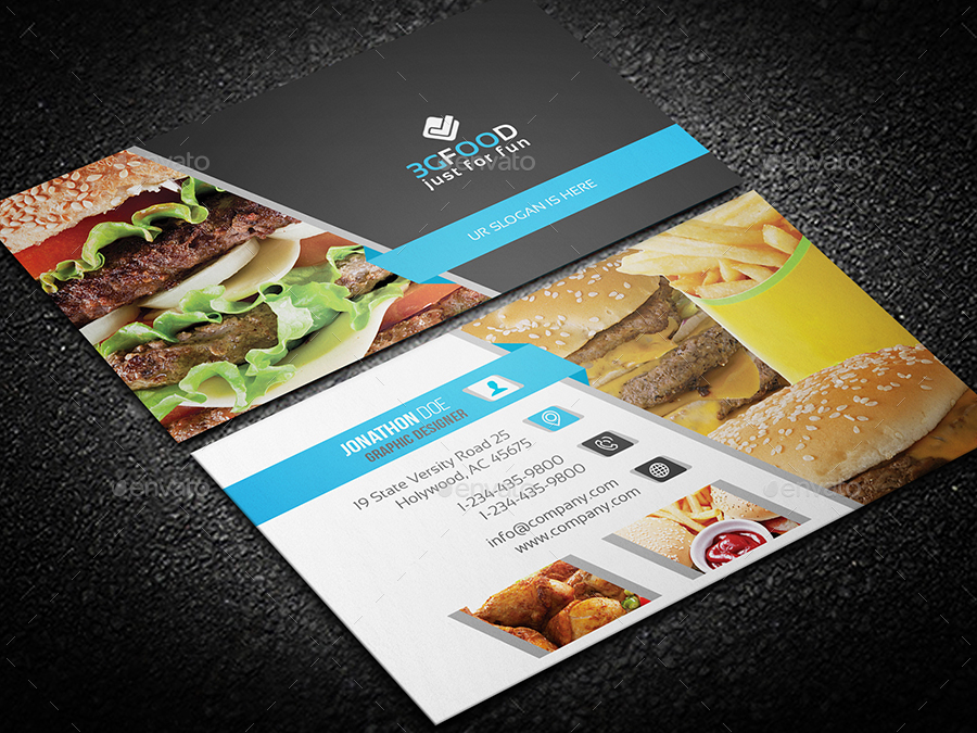 Simple Restaurant Business Card, Print Templates | GraphicRiver