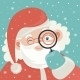 Portrait Of Santa Claus With Magnifying Glass by masastarus | GraphicRiver