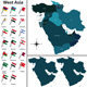 Political map of West Asia, Vectors | GraphicRiver