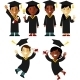 Graduates People Set, Vectors | GraphicRiver