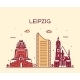 Leipzig Skyline Illustration Linear Style, Vectors | GraphicRiver
