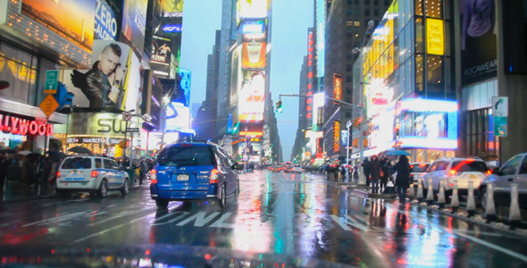 Times Square Rain HD, Stock Footage | VideoHive
