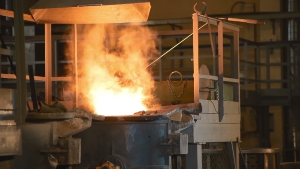 Melting Of The Metal At The Factory, Stock Footage | VideoHive