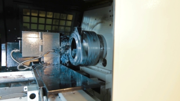 Milling Machine Milled Steel Detail, Stock Footage | VideoHive