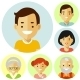 Set Of Family Avatars Icons, Vectors | GraphicRiver