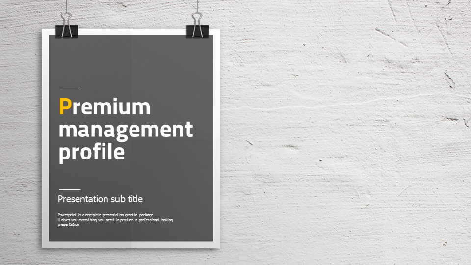 Premium Management Profile, Presentation Templates | GraphicRiver