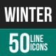 Winter Line Icons, Icons | GraphicRiver