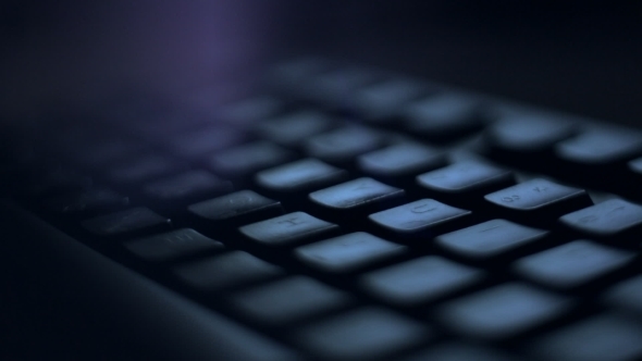 Computer Keyboard Night Theme, Stock Footage | VideoHive