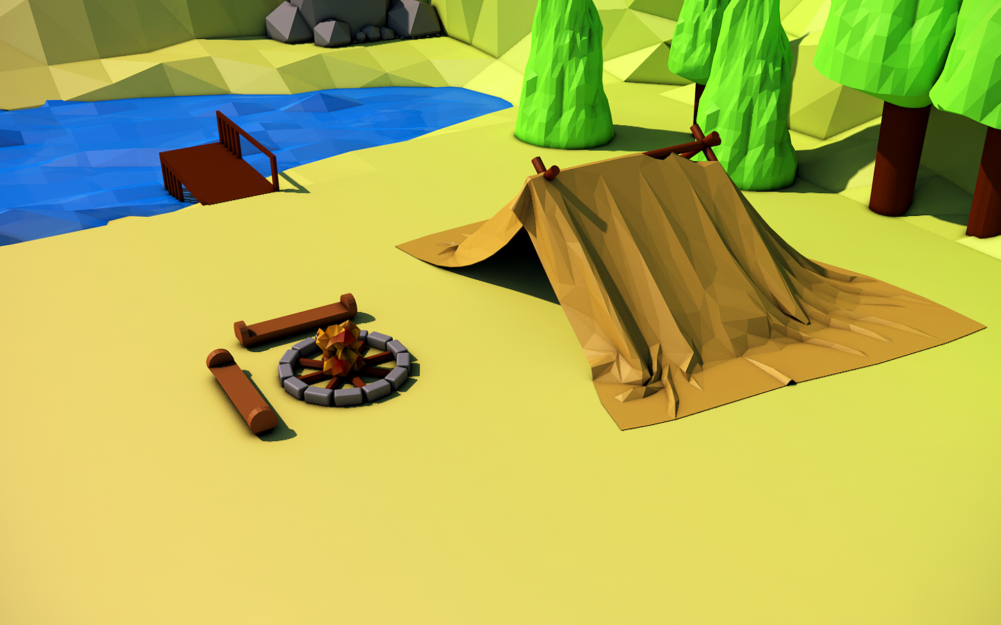 Low Poly Camp by VIPspawn | 3DOcean