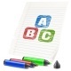 Color Markers and Letters on Paper Sheet , Vectors | GraphicRiver