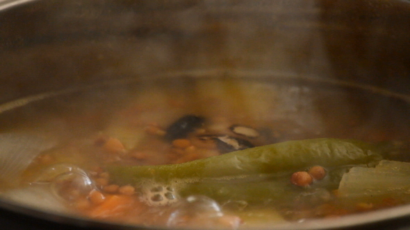 Soup Boiling in a Pot, Stock Footage | VideoHive