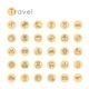Vector Round Travel Icons, Icons | GraphicRiver