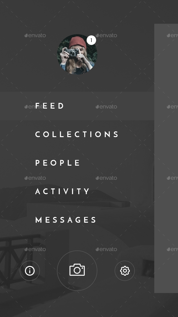 Photo App UI Kit, Web Elements | GraphicRiver