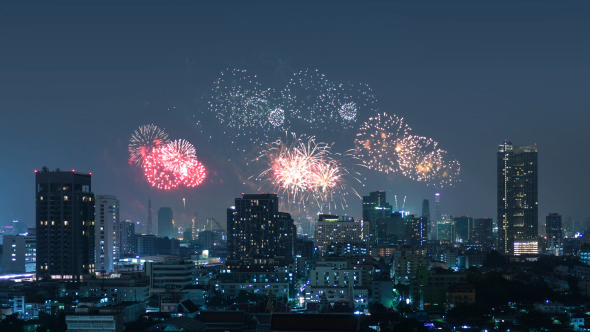 Fireworks City, Stock Footage | VideoHive