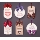 Retro Labels with Bows, Vectors | GraphicRiver