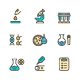 Set Color Line Icons of Medical Analysis, Icons | GraphicRiver