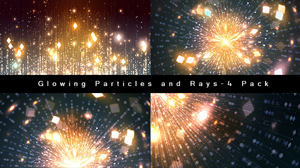 Glowing Particles and Rays-4 Pack, Motion Graphics | VideoHive