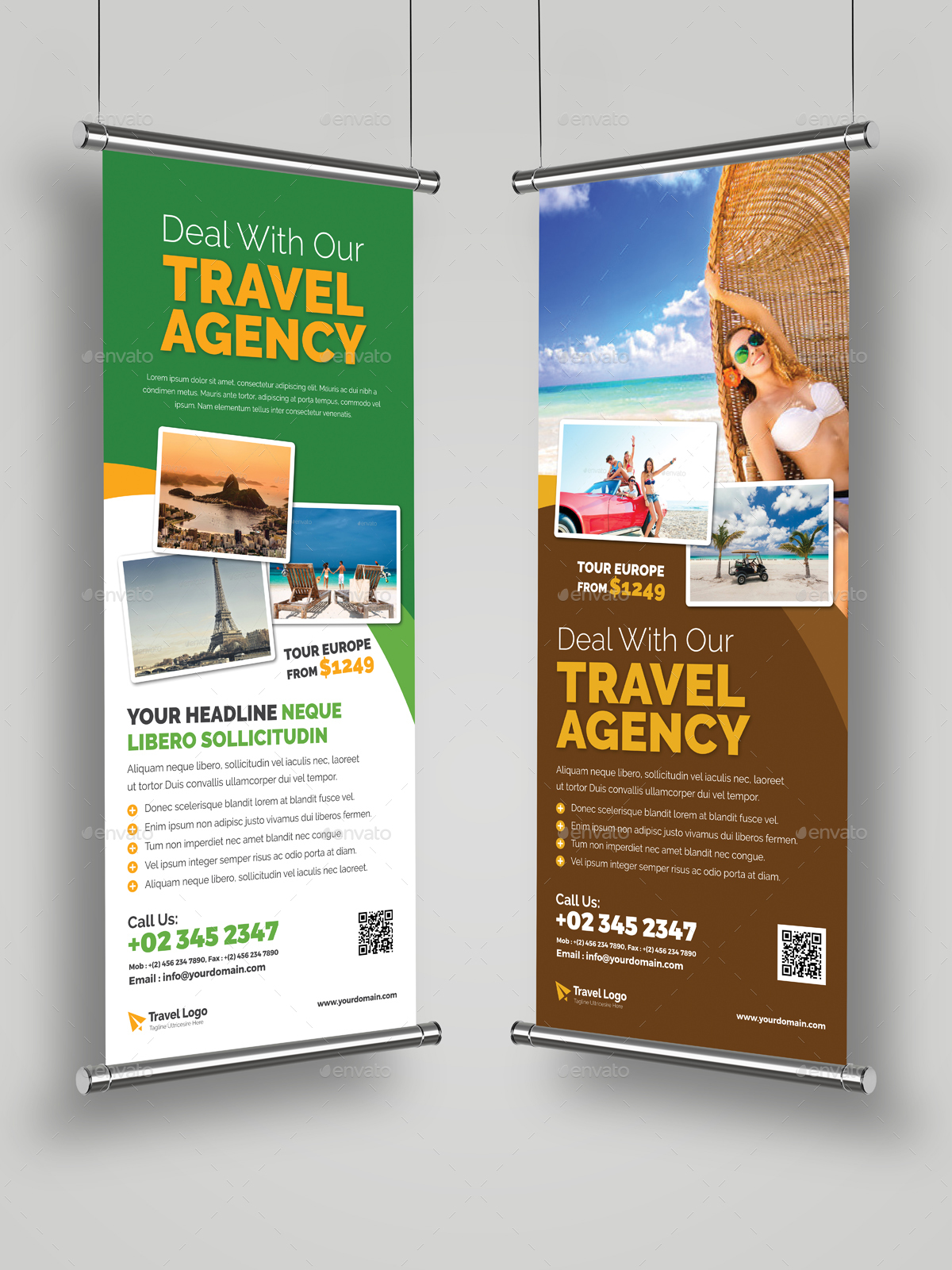 Travel Roll Up Banner Signage Design v1 by Jbn-Comilla | GraphicRiver