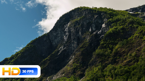 Moving Clouds and Shadows over Mountain Peak, Stock Footage | VideoHive