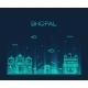 Bhopal Skyline Vector Illustration Linear Style, Vectors | GraphicRiver