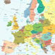Europe Map - Colored and Grid Illustration., Vectors | GraphicRiver