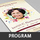 Watercolor Funeral Program Template, Print Templates | GraphicRiver