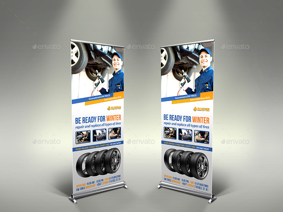 Tire Services Signage Template, Print Templates | GraphicRiver