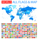 All Flags and World Map, Vectors | GraphicRiver