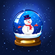 Christmas Snow Globe and Snowman, Vectors | GraphicRiver
