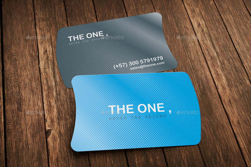 Horizontal Business Card Design Displayer with Die Cut and UV Bright ...