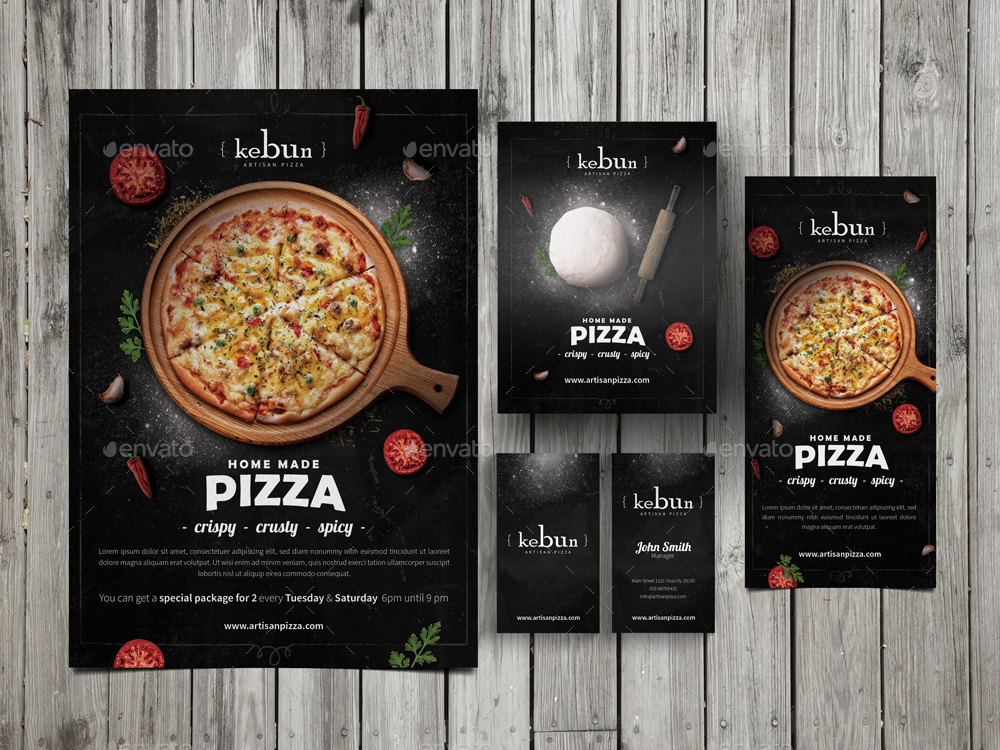 Pizza Menu Set/Rustic, Print Templates | GraphicRiver