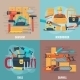 Carpentry Design Concept Set, Vectors | GraphicRiver