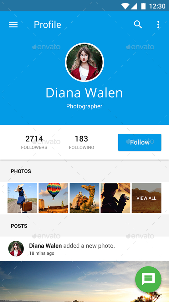 Material App UI Design - Cisco, Web Elements | GraphicRiver