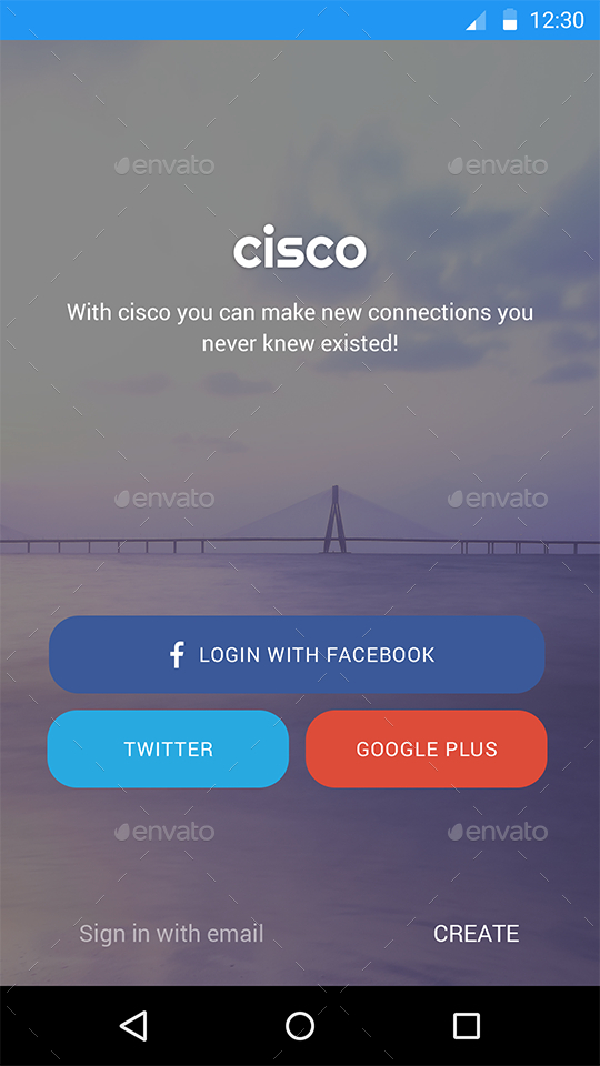 Material App UI Design - Cisco, Web Elements | GraphicRiver