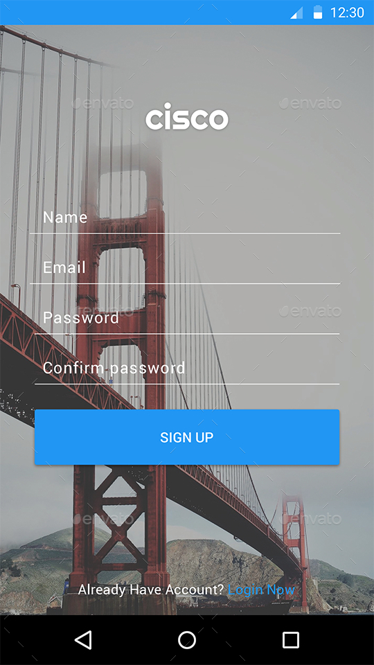 Material App UI Design - Cisco, Web Elements | GraphicRiver