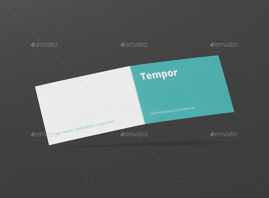 Folded Business Card Mockup, Graphics | GraphicRiver
