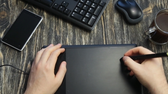 Graphic Designer Using Digital Tablet, Stock Footage | VideoHive