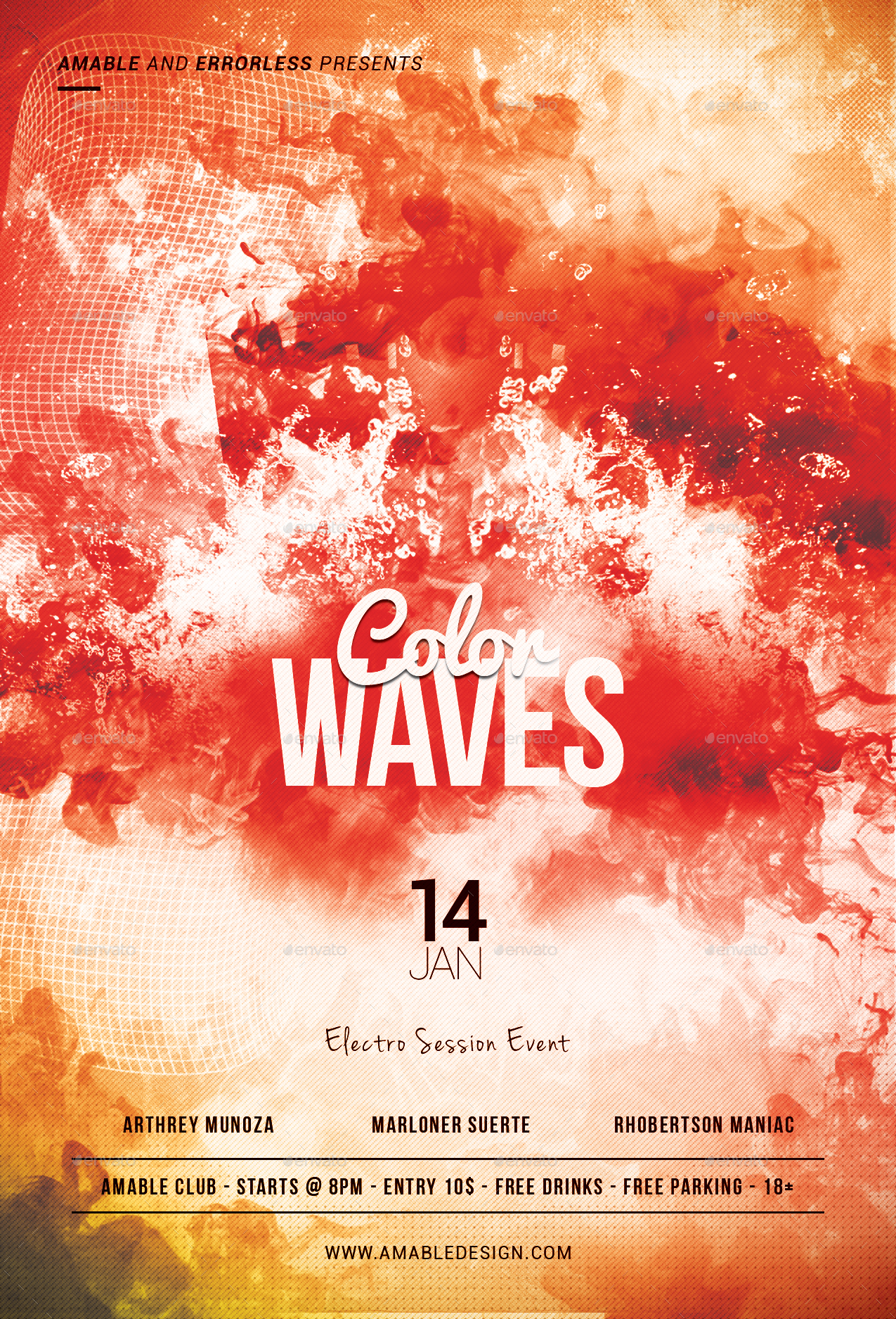 Color Waves Flyer, Print Templates | GraphicRiver