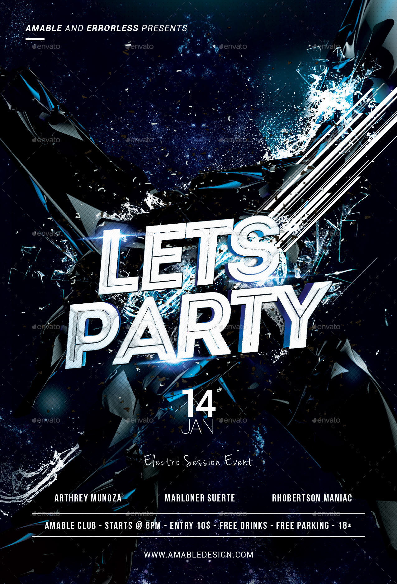 Lets Party Flyer, Print Templates | GraphicRiver