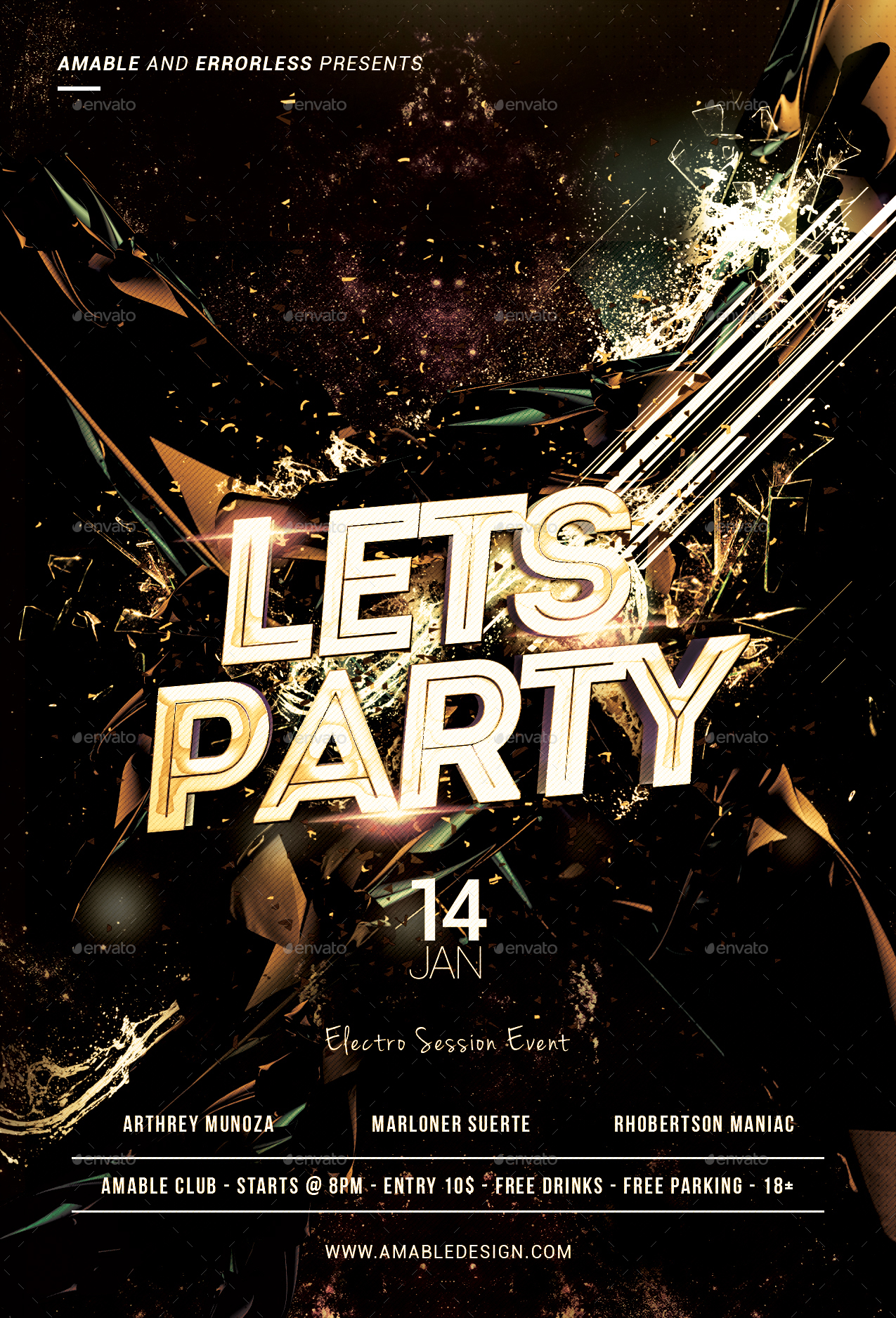Lets Party Flyer by amabledesign | GraphicRiver
