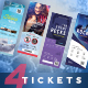 Event Tickets Bundle 4, Print Templates | GraphicRiver