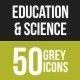 Education & Science Greyscale Icons, Icons | GraphicRiver